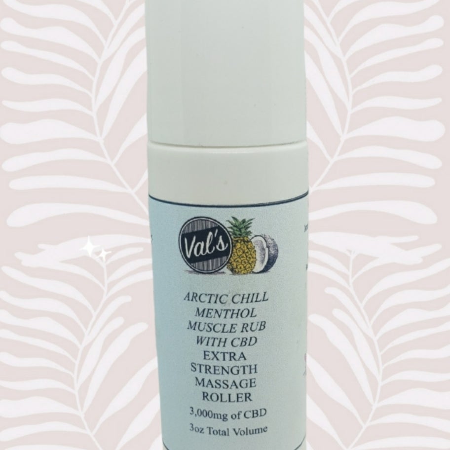 3oz ARCTIC CHILL MENTHOL MUSCLE RUB GEL CBD Roll-On | Vitdam USA